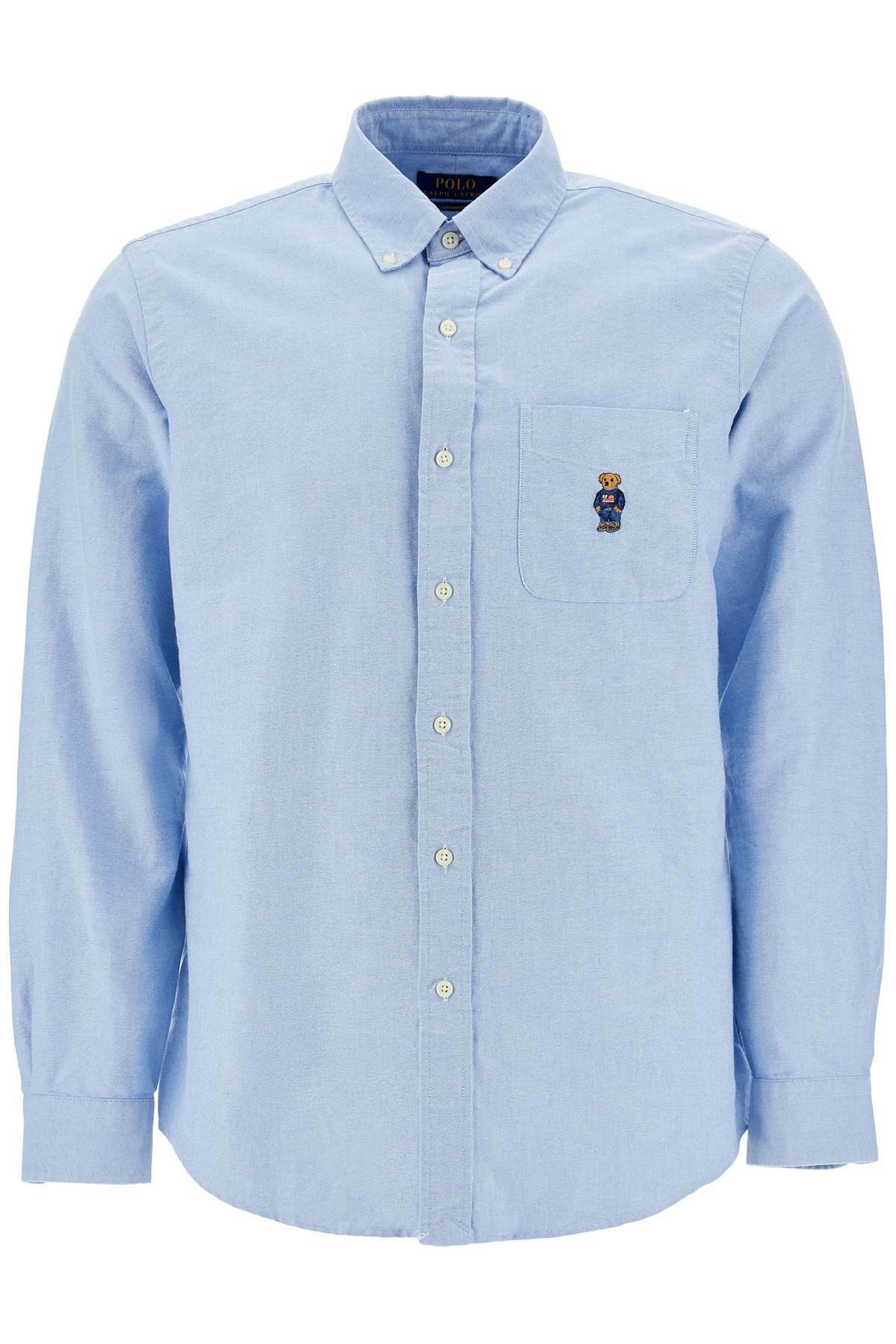 POLO RALPH LAUREN light blue cotton shirt with embroidered pocket Blue Polo Ralph Lauren