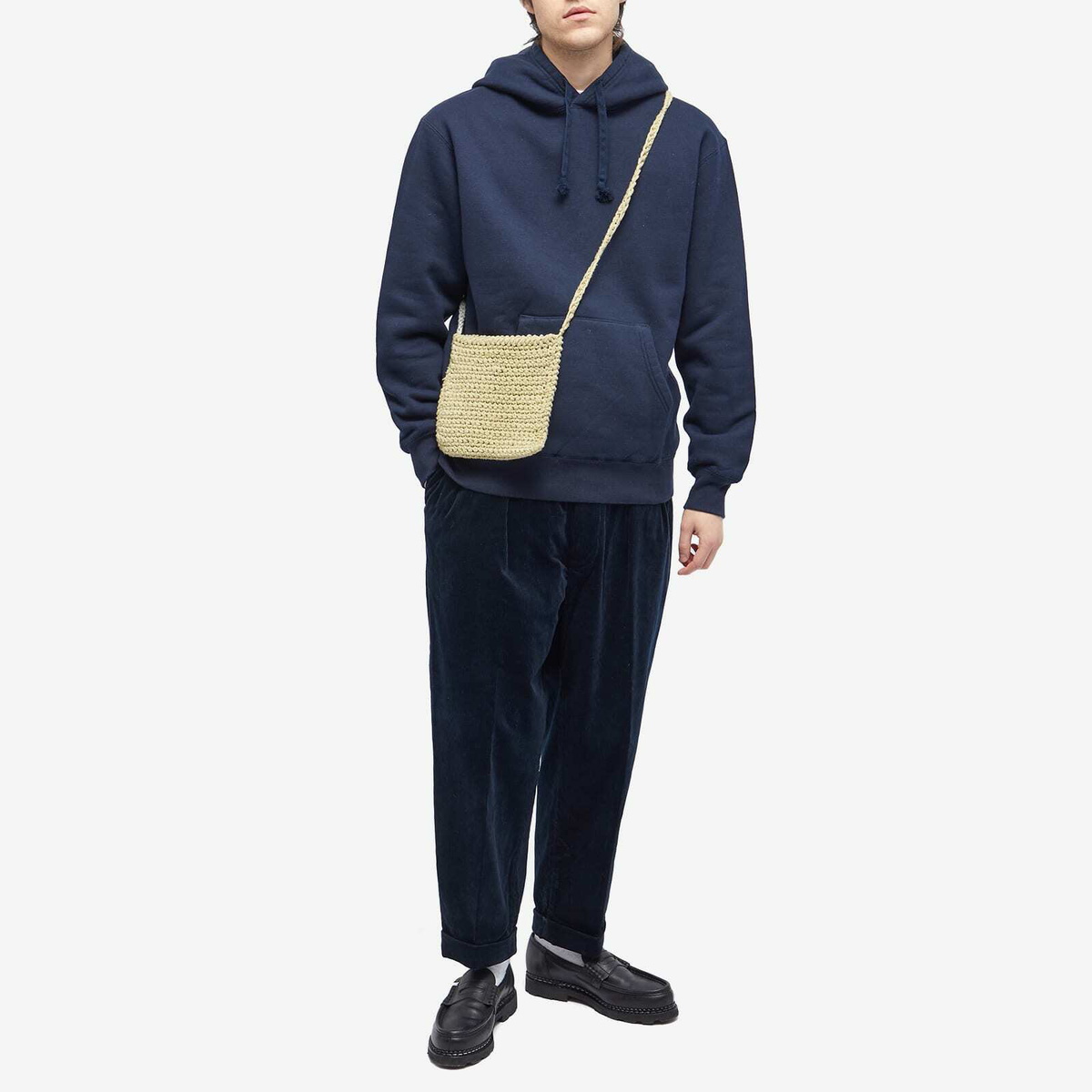 Beams Plus Men's Pullover Hoodie in Navy Beams Plus