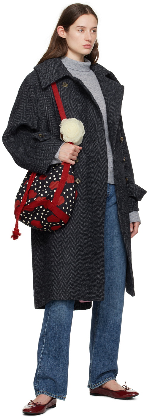Caro Editions Navy Coco Coat Caro Editions