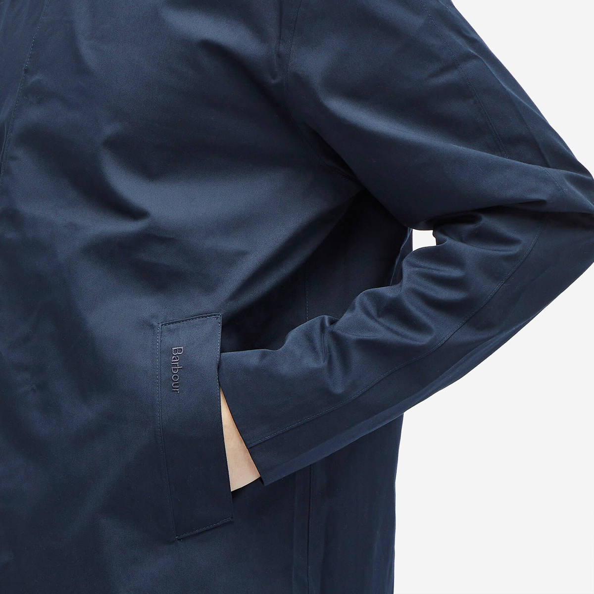 Barbour Men's Lorden Waterproof Mac in Navy/Blue Granite Tartan Barbour