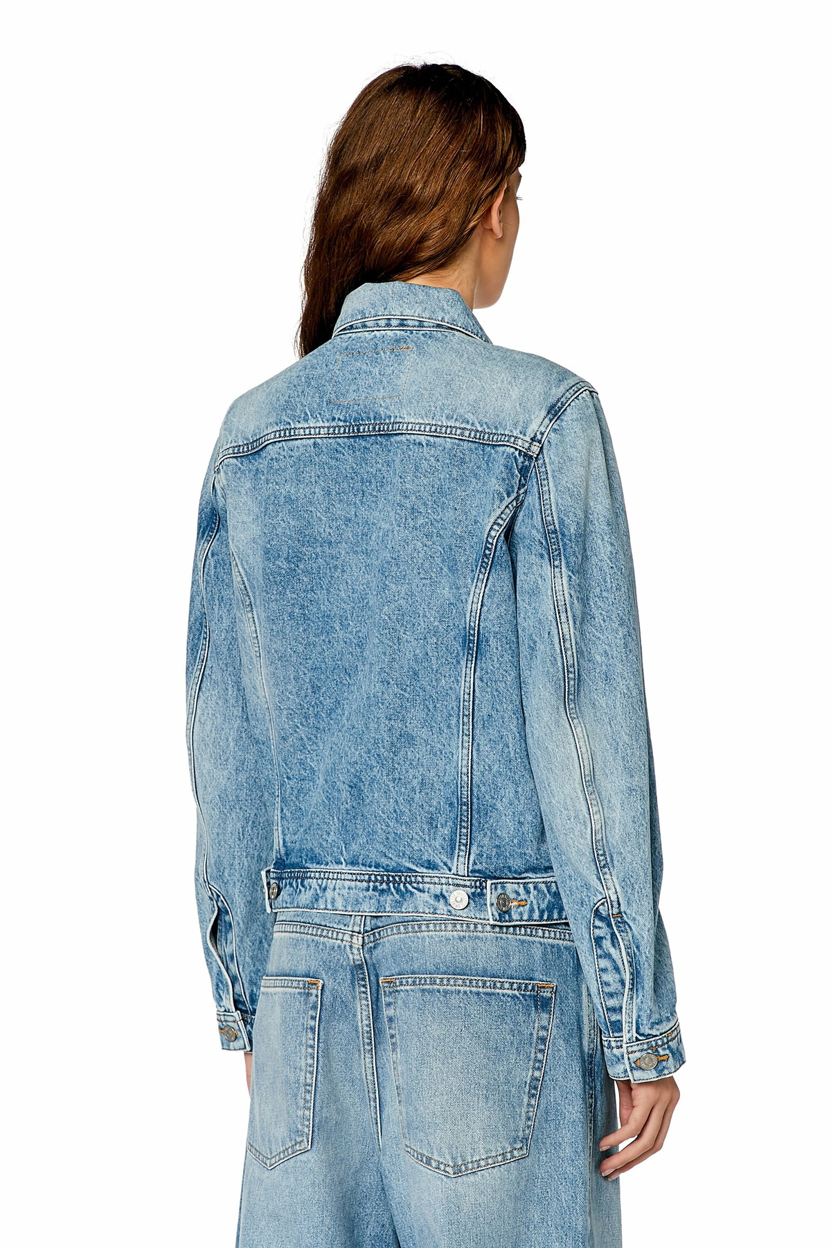 Diesel Trucker jacket in denim - Denim Jackets Womens in Blue Diesel