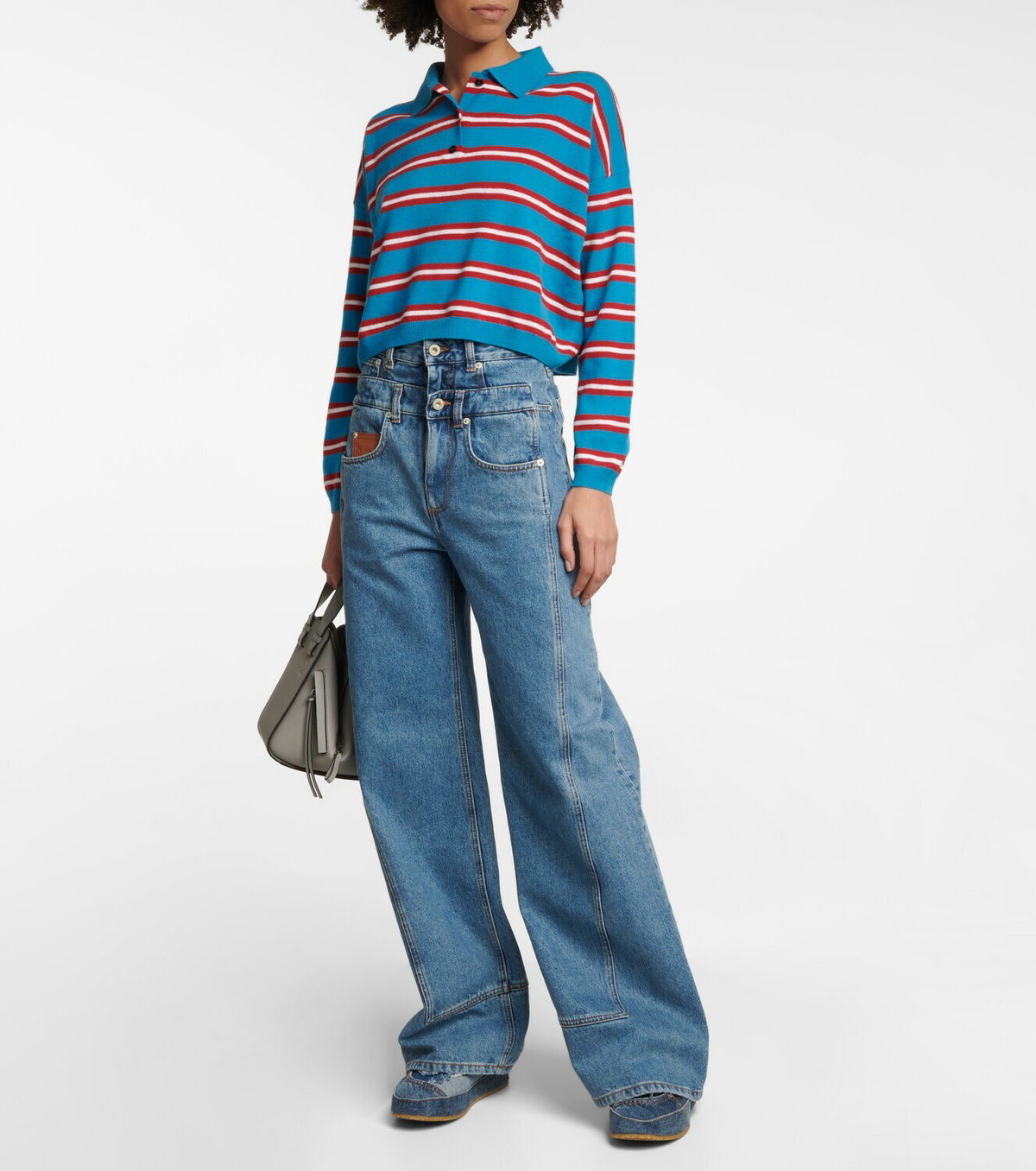 Loewe - Striped wool polo top Loewe