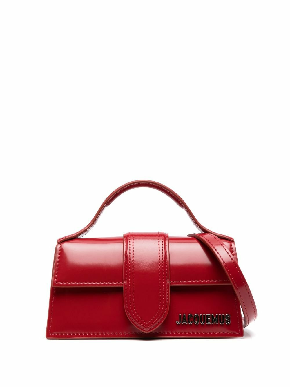 Jacquemus Red Le Bambino Patent Leather Top Handle Bag Jacquemus