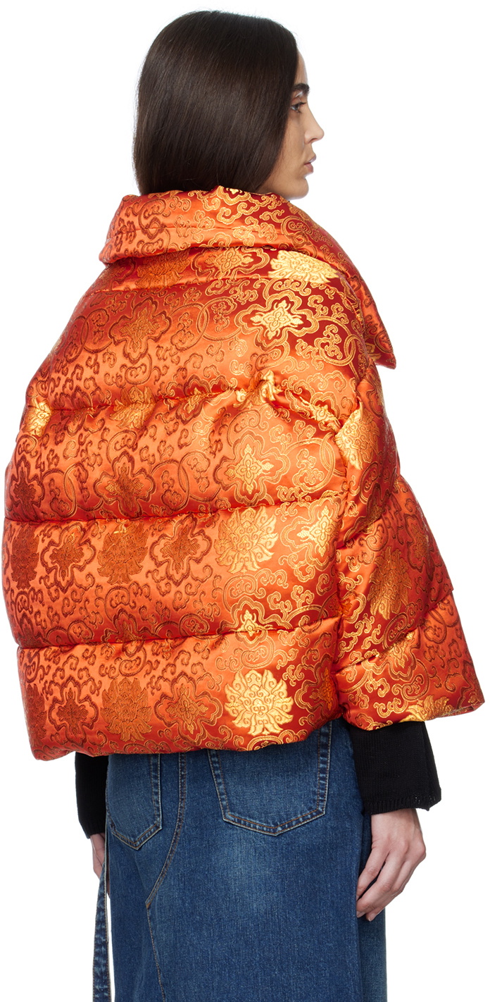 Junya Watanabe Orange Insulated Jacquard Jacket Junya Watanabe