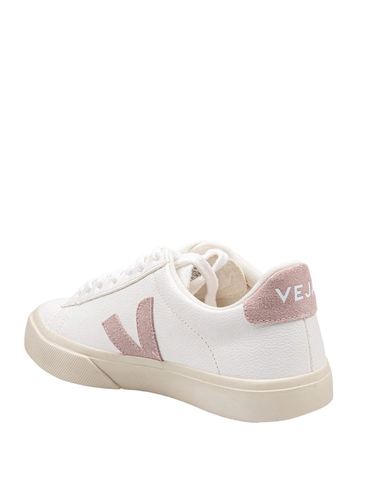 Veja Sneakers Campo In Chrome/free Leather Color White/pink VEJA