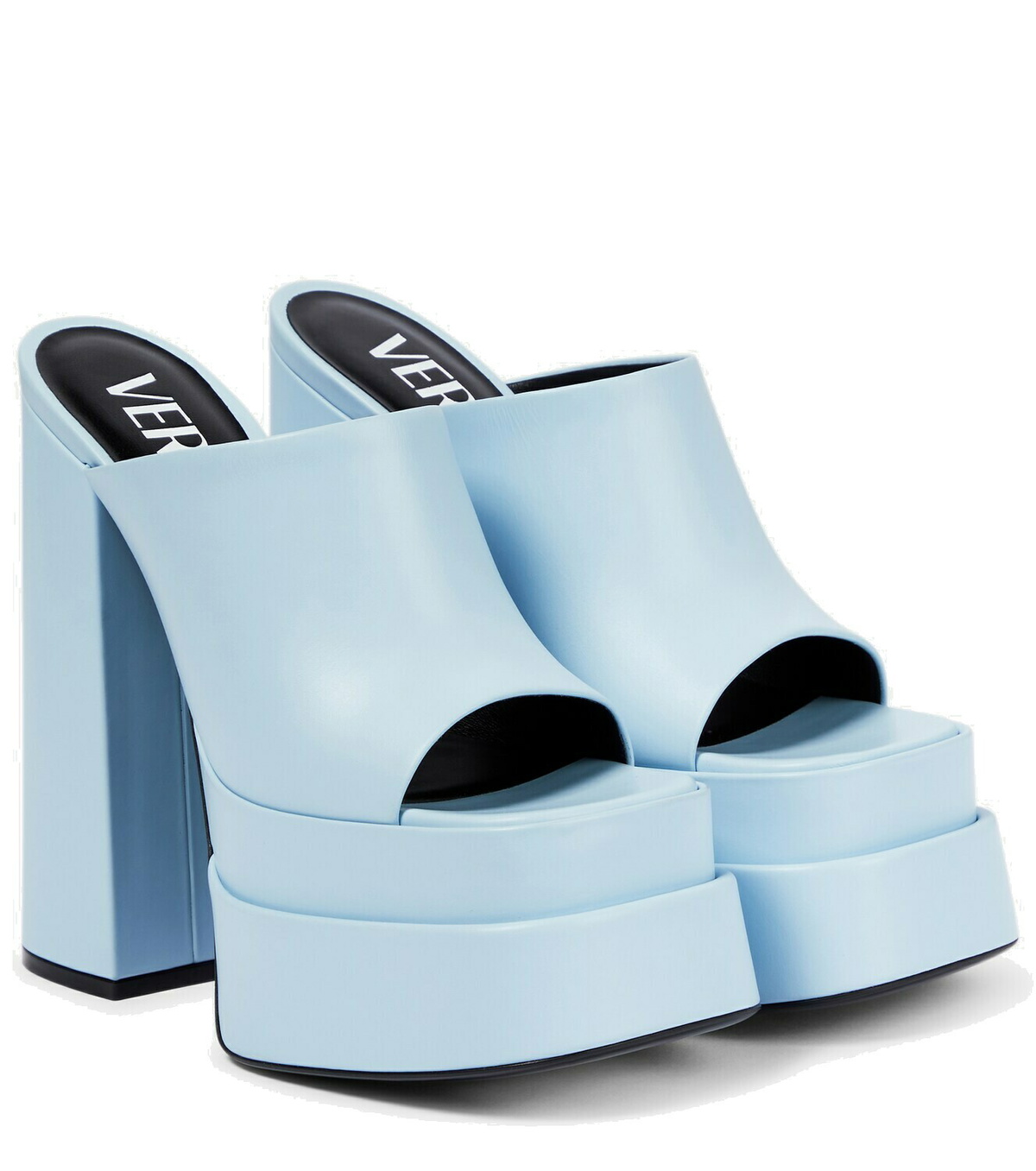 Versace - Leather platform mules Versace