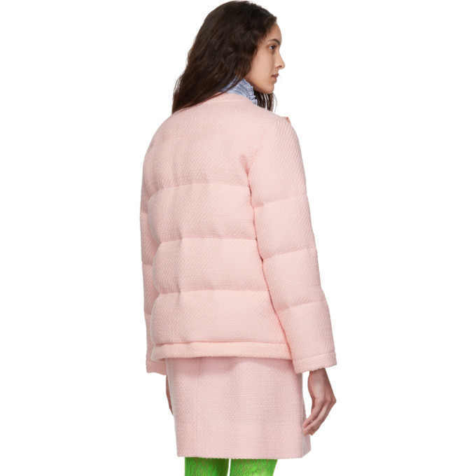 Gucci Pink Down Tweed Jacket Gucci