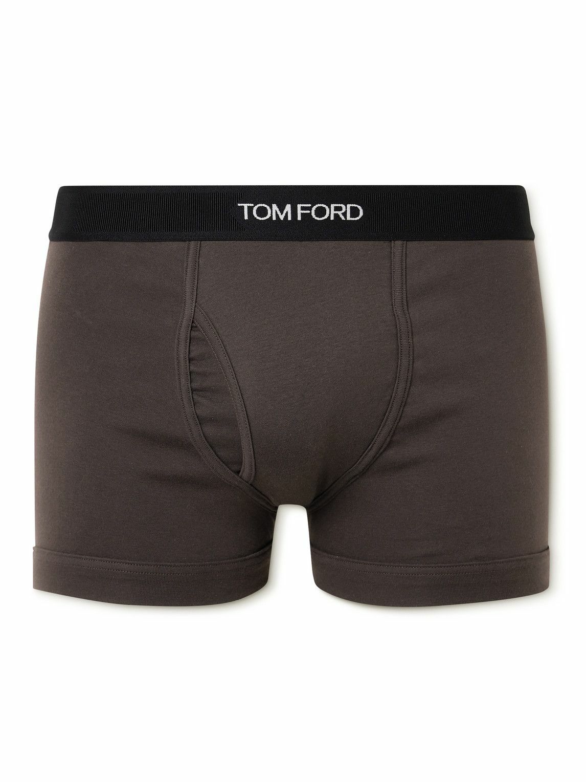 TOM FORD - Stretch-Cotton Boxer Briefs - Brown TOM FORD