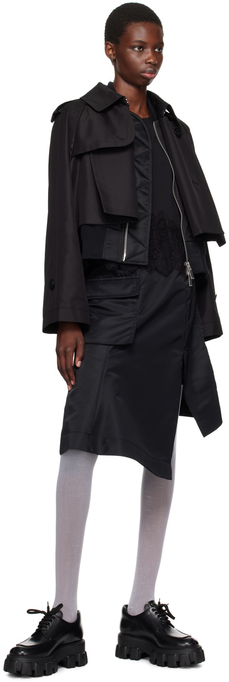 sacai Black Layered Jacket Sacai