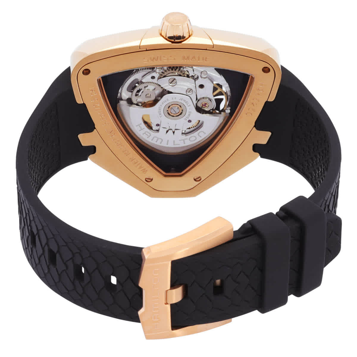 Hamilton Ventura Elvis80 Skeleton Dragon Automatic Black Dial Watch ...