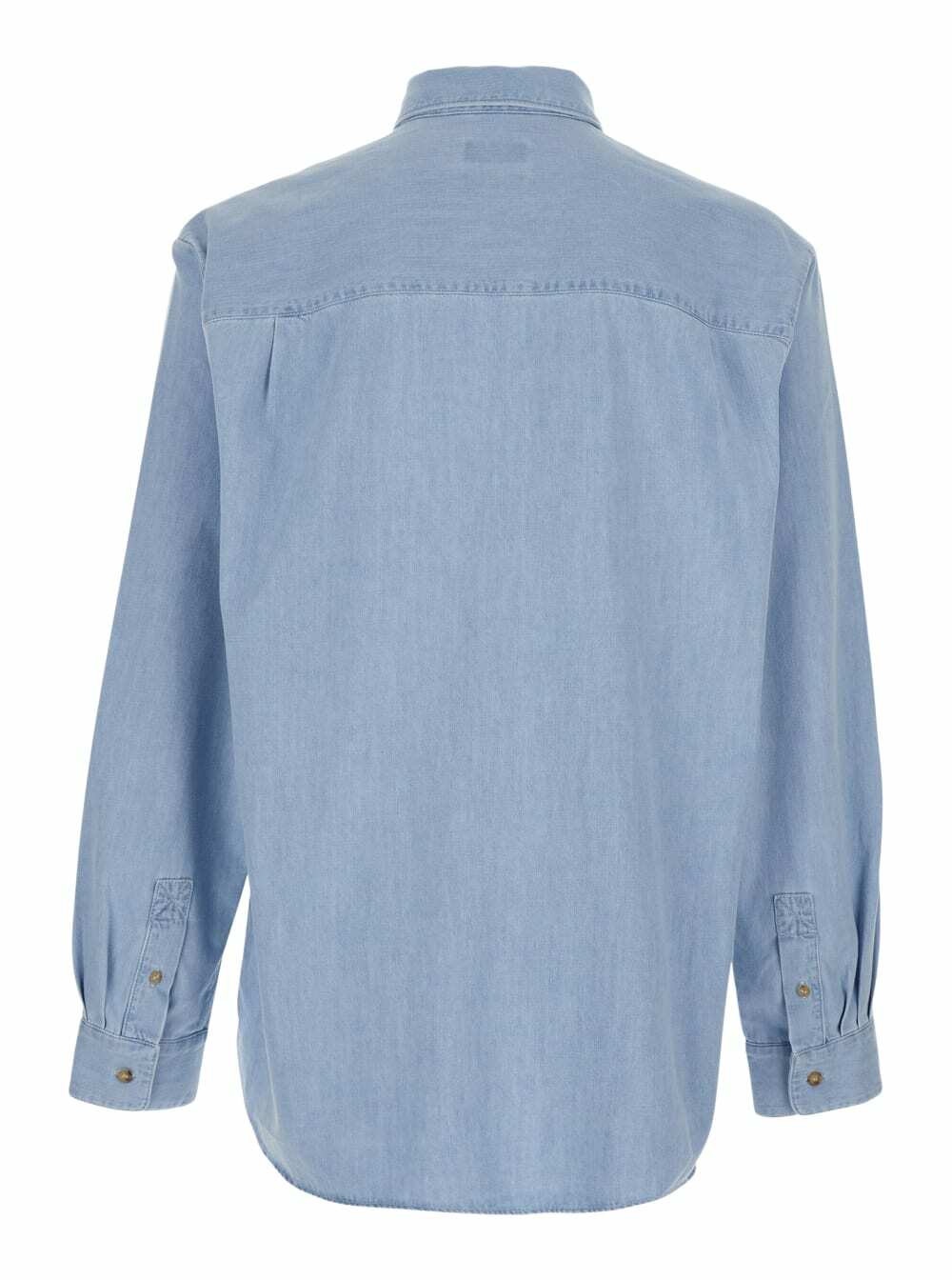 A.P.C. mathia Light Blue Shirt With Classic Collar And Logo Lettering ...