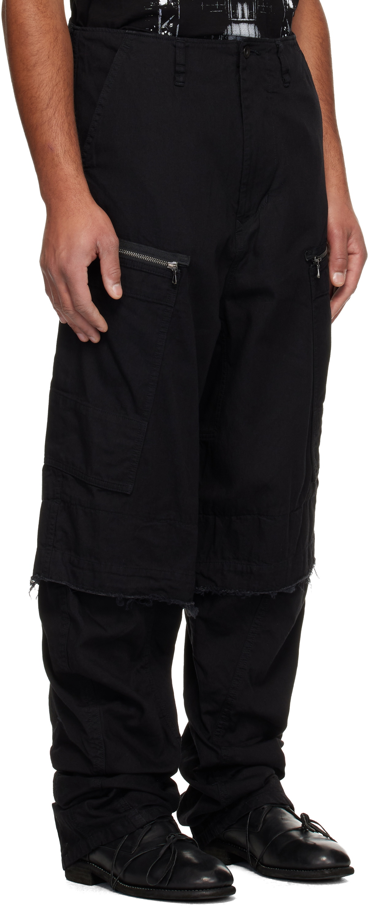 Julius Black Rust Graft Cargo Pants Julius