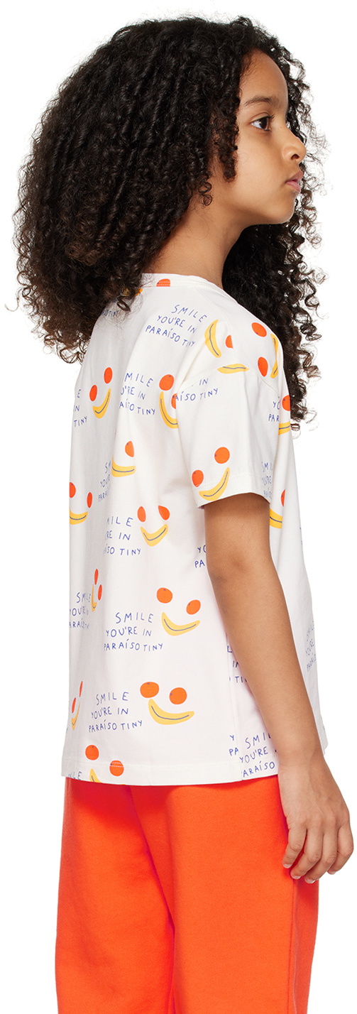 TINYCOTTONS Kids White 'Smile' T-Shirt TINYCOTTONS