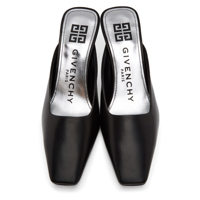 Givenchy Black Geometrical Heel Mules Givenchy