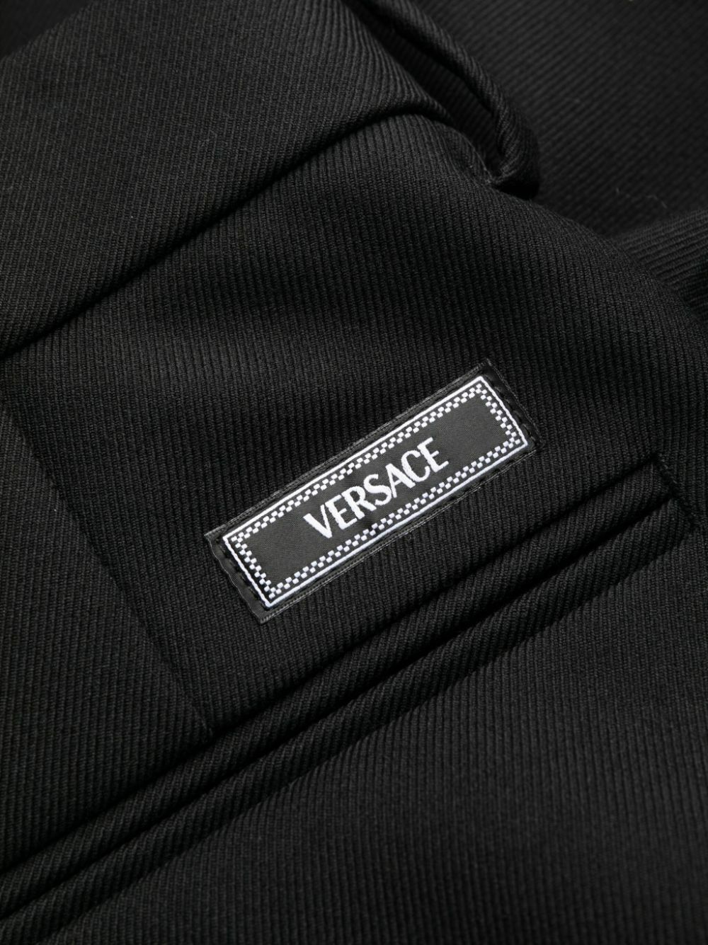 Versace Black Straight-Leg Wool Trousers Versace