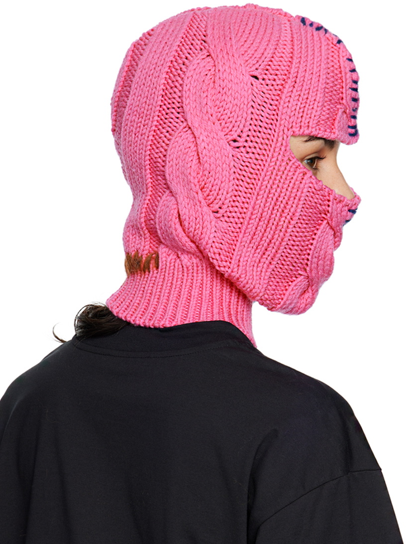 Marni Pink Virgin Wool Balaclava Marni