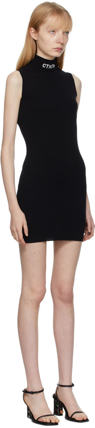 Heron Preston Black Knit Short Dress Heron Preston