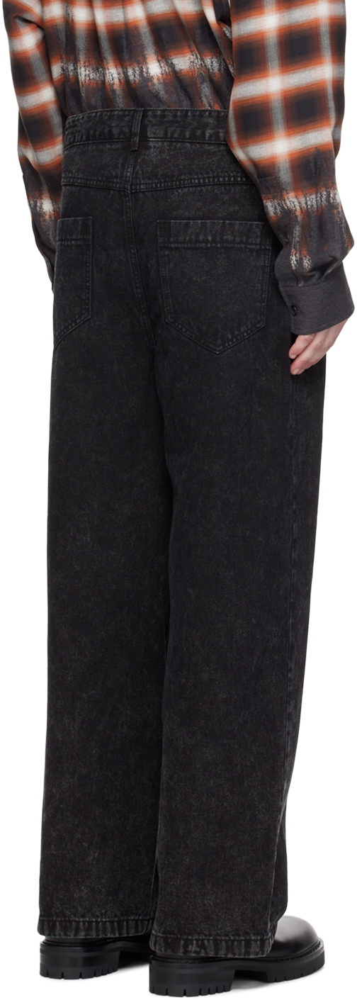 Juun.J Black One-Tuck Jeans Juun.J