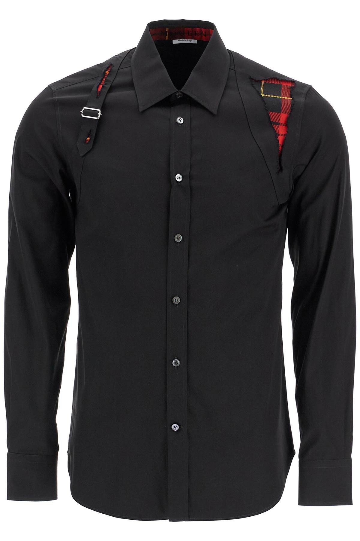 ALEXANDER MCQUEEN macqueen tartan harness shirt for Black Alexander McQueen
