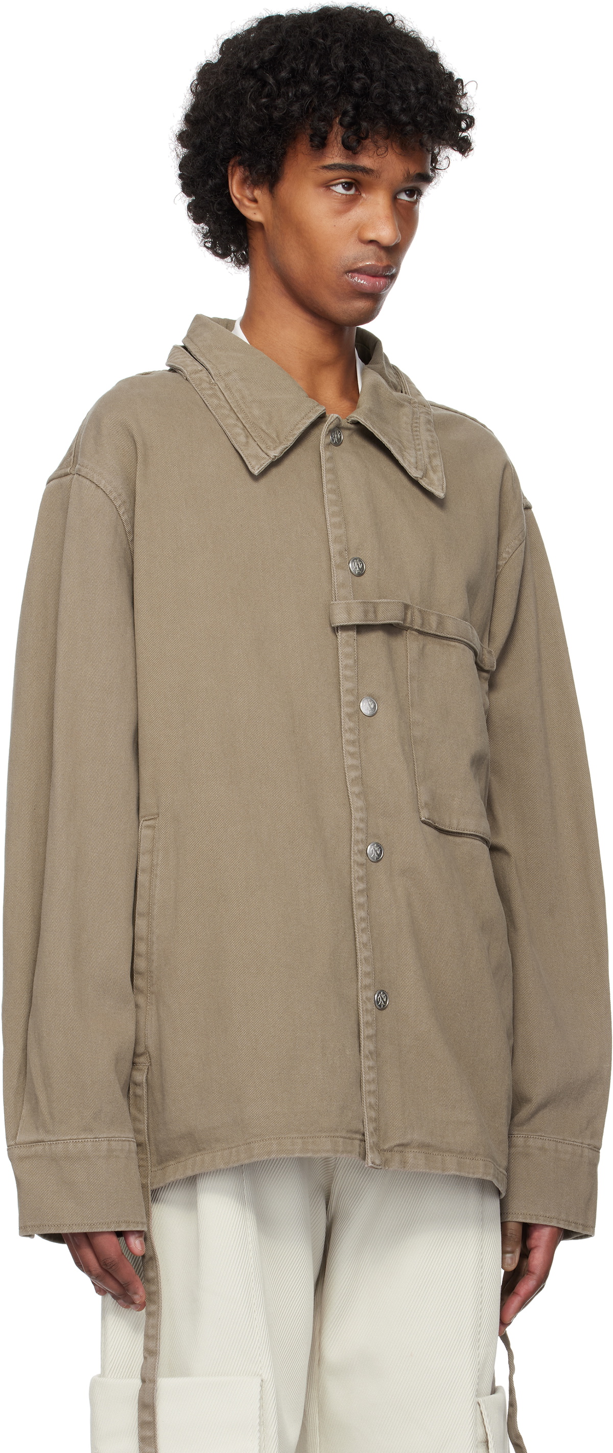 NULLUS Brown Rope Denim Jacket NULLUS