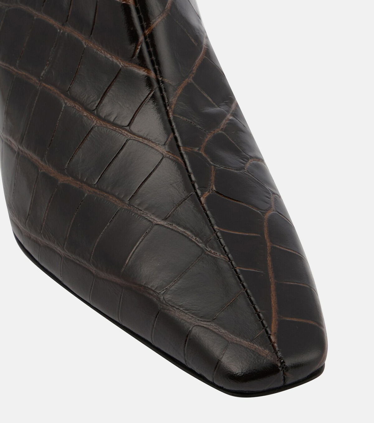 Toteme Croc-effect leather ankle boots Toteme