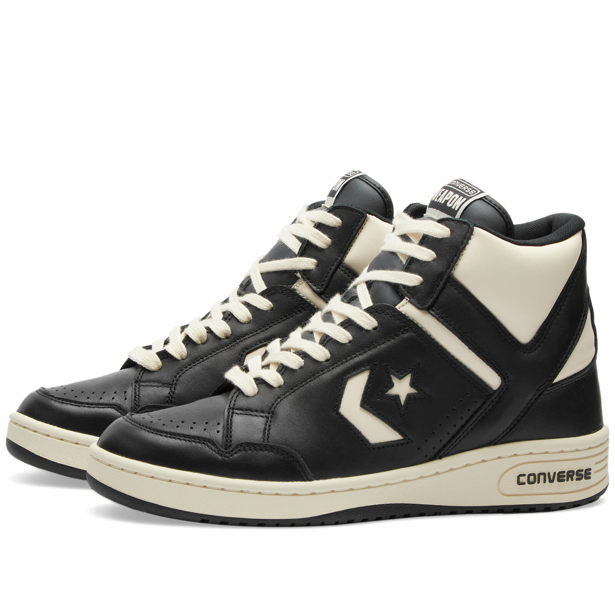 Converse Weapon Mid Sneakers in Black/Natural Ivory/Black Converse