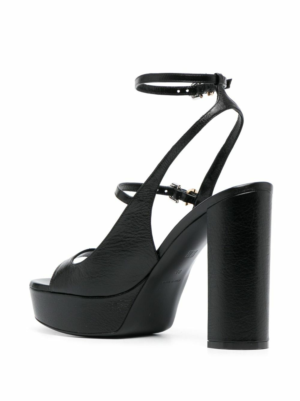 Givenchy Black Voyou 115 Leather Platform Sandals Givenchy