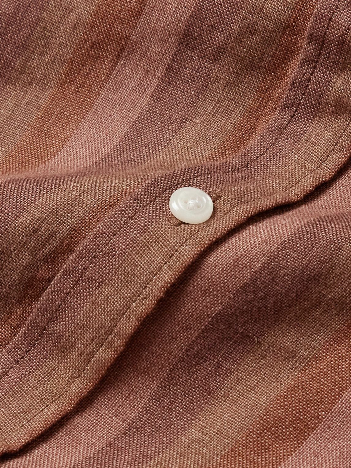 Oliver Spencer - Garrison Striped Linen Shirt - Brown Oliver Spencer