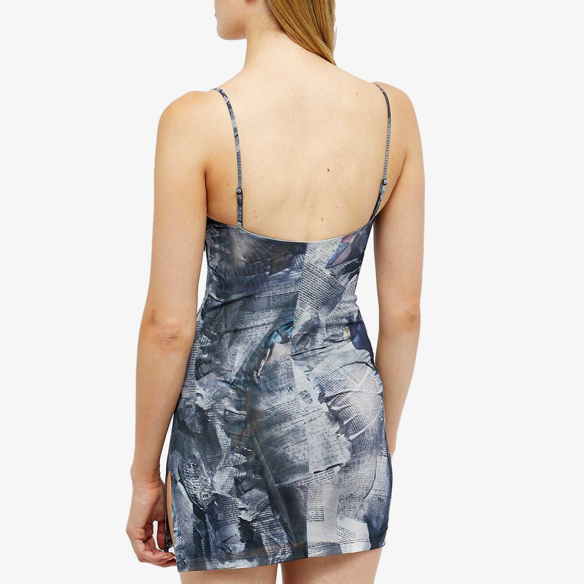 Miaou Women's Anya Dress in Newspaper Trompe L'Il Miaou
