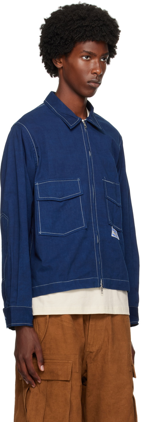 Story mfg. Blue Wonky Wear Jacket Story Mfg.