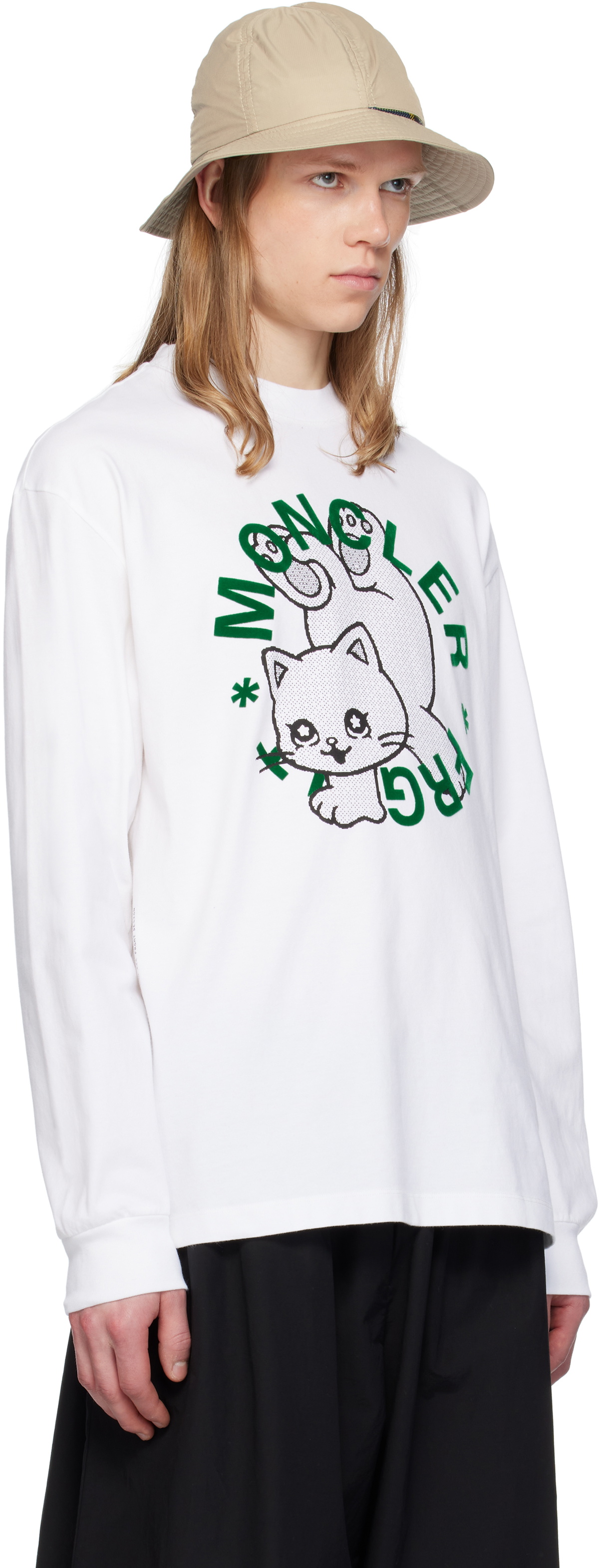 Moncler Genius Moncler x FRGMT Hiroshi Fujiwara White Cartoon Logo T ...