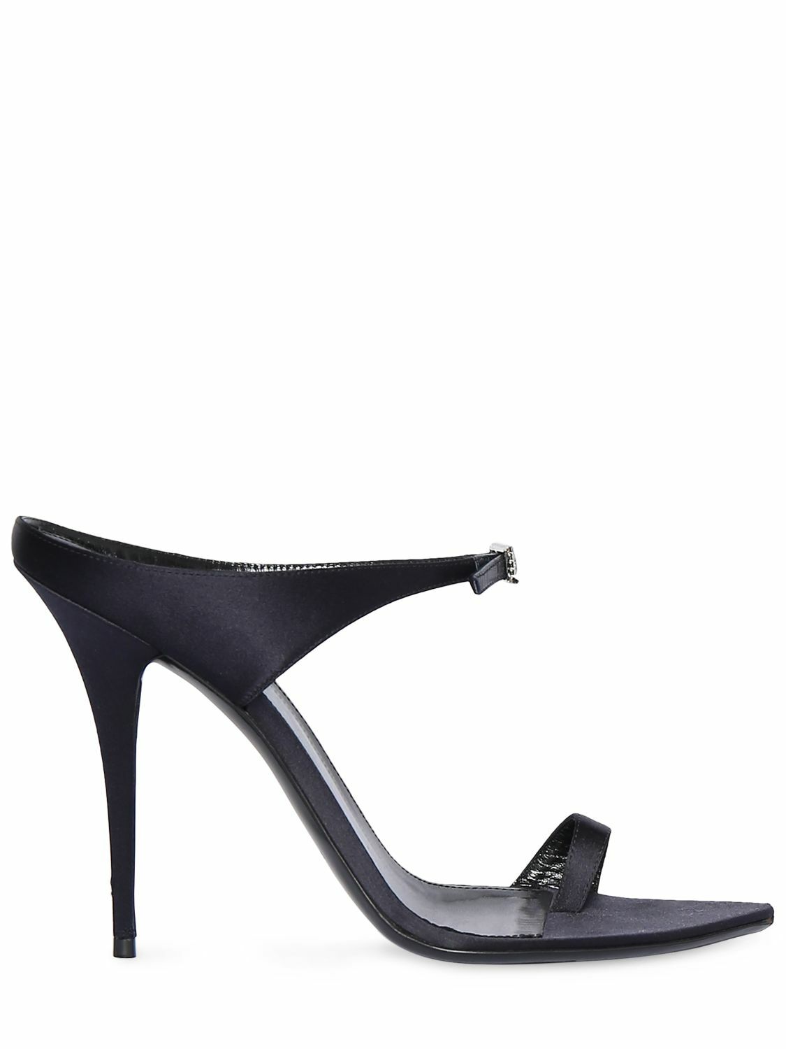 SAINT LAURENT - 110mm Dive Satin Mule Sandals Saint Laurent