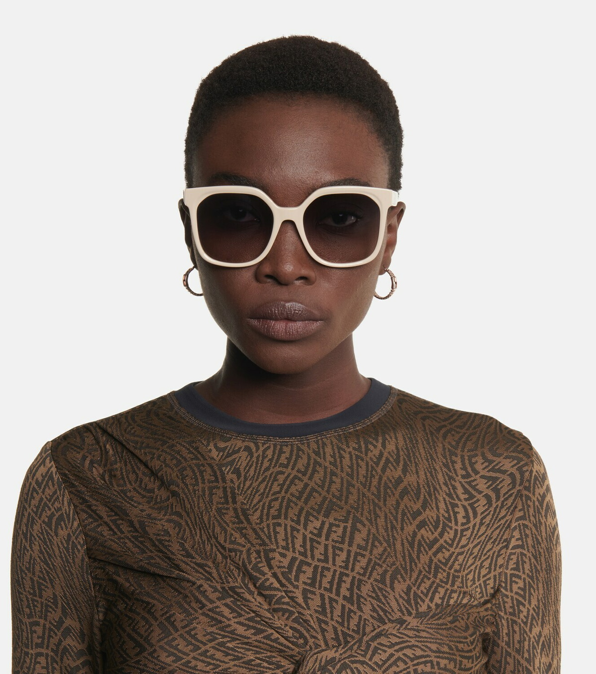 Fendi Lettering square sunglasses Fendi