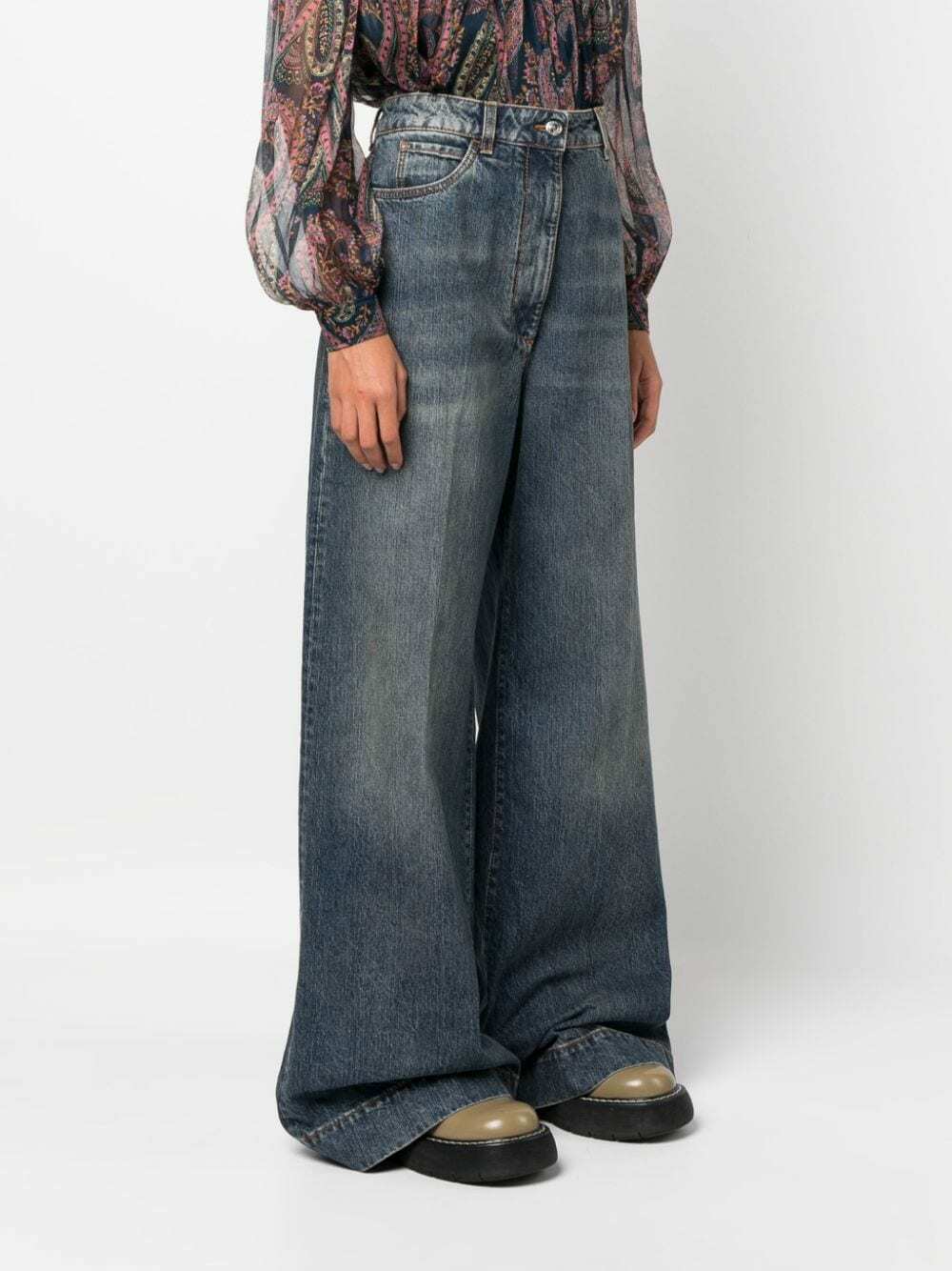 ETRO - Cotton Wide Leg Jeans Etro