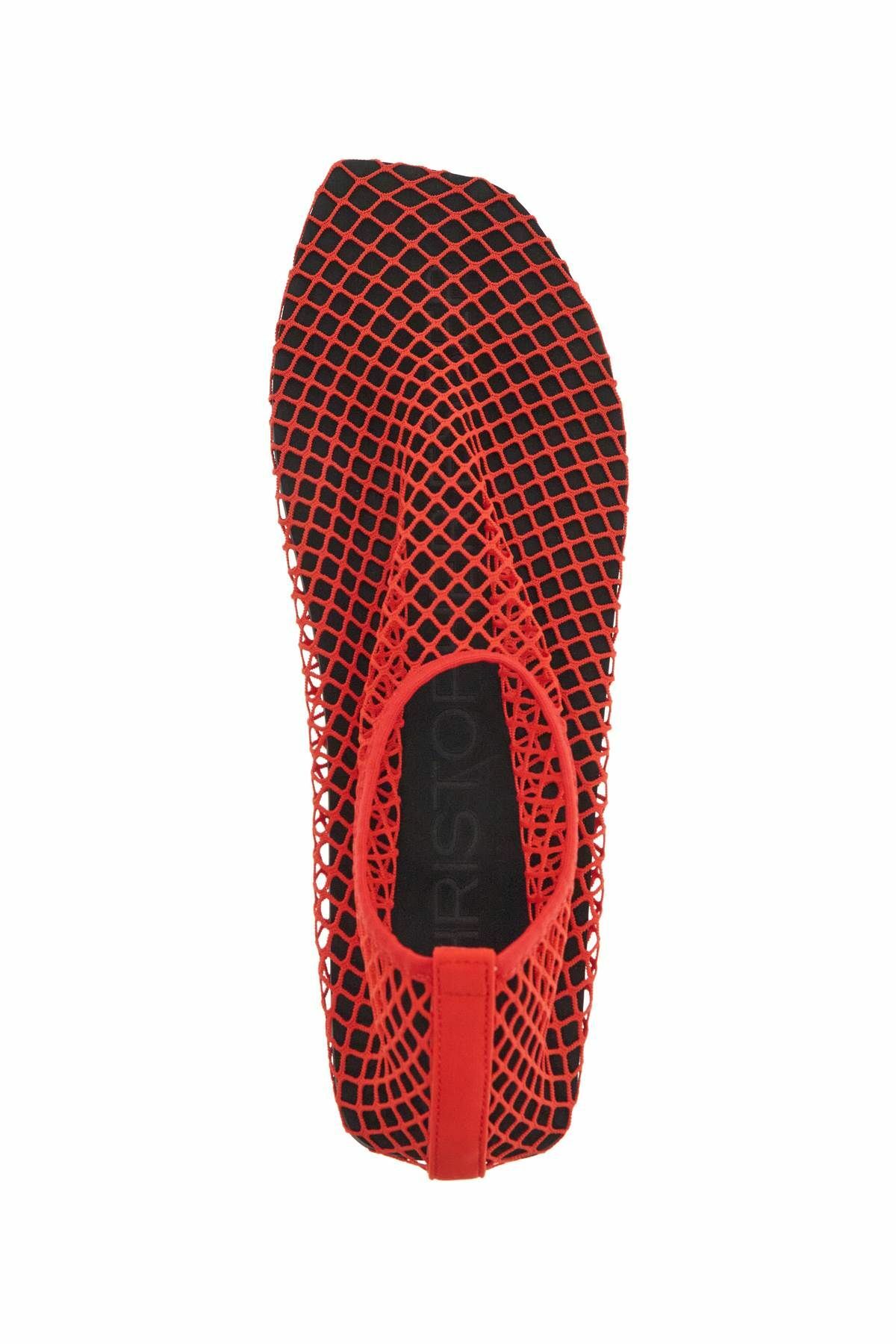 CHRISTOPHER ESBER mesh ballet flats for women Red Christopher Esber