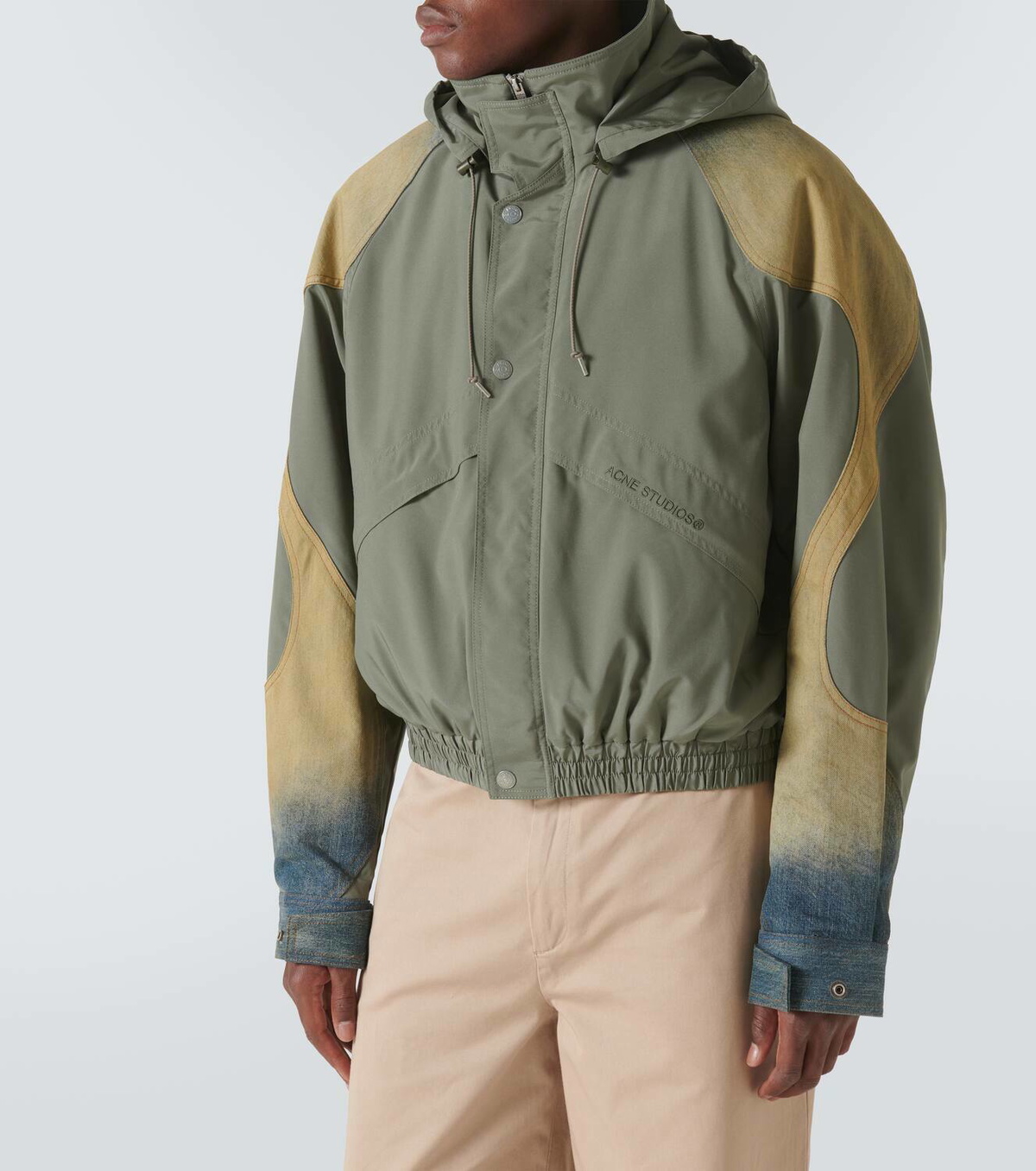Acne Studios Denim-trimmed technical jacket Acne Studios