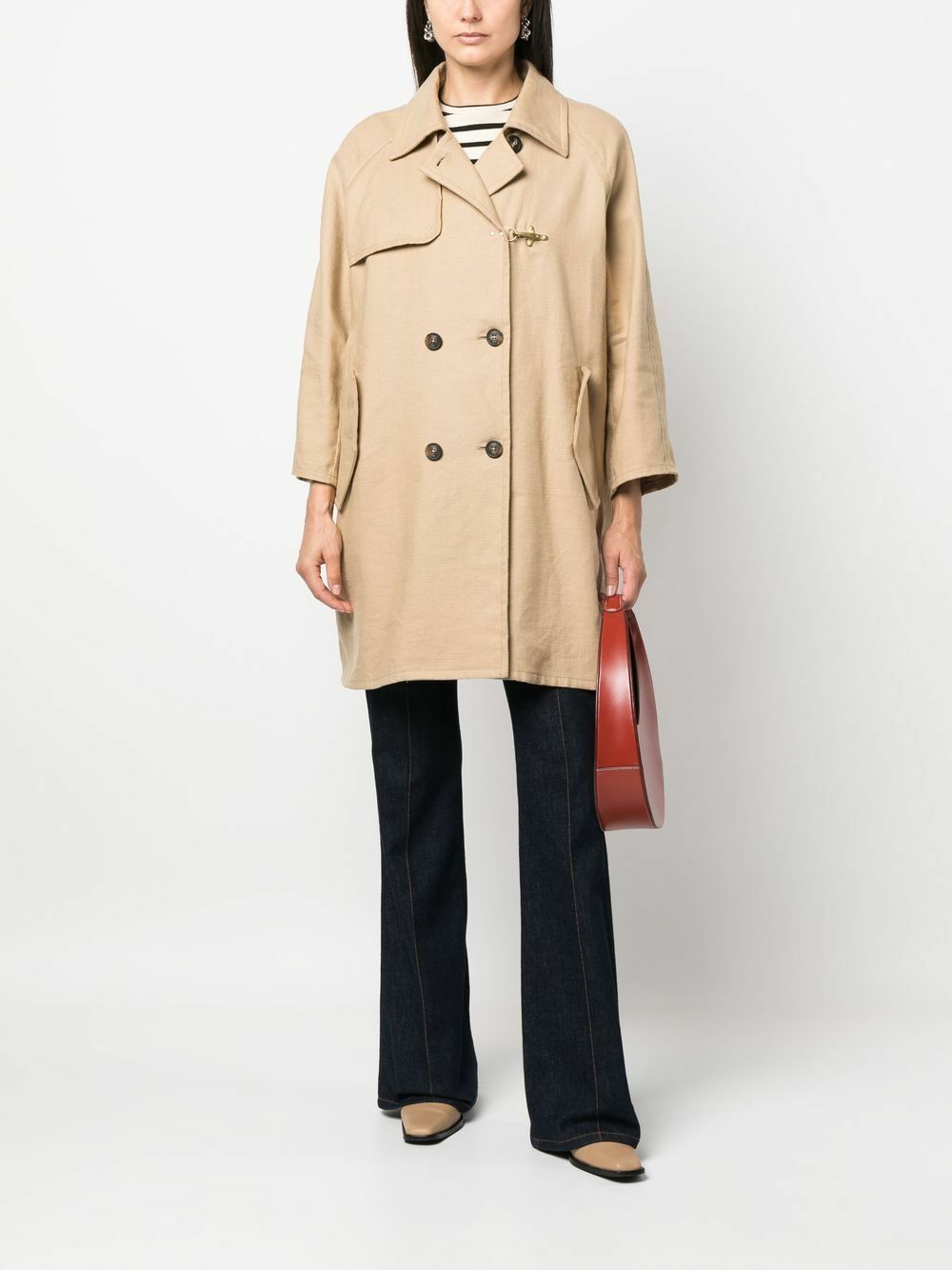 FAY - Trench Coat With Logo Fay