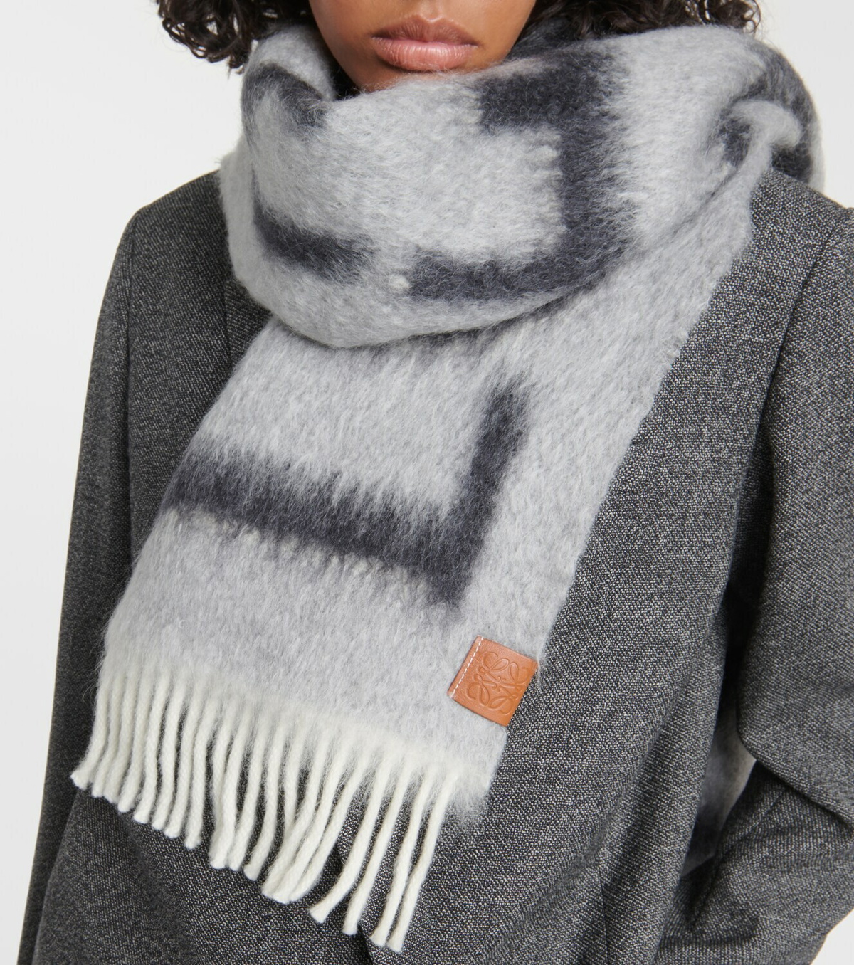 Loewe Logo wool-blend scarf Loewe