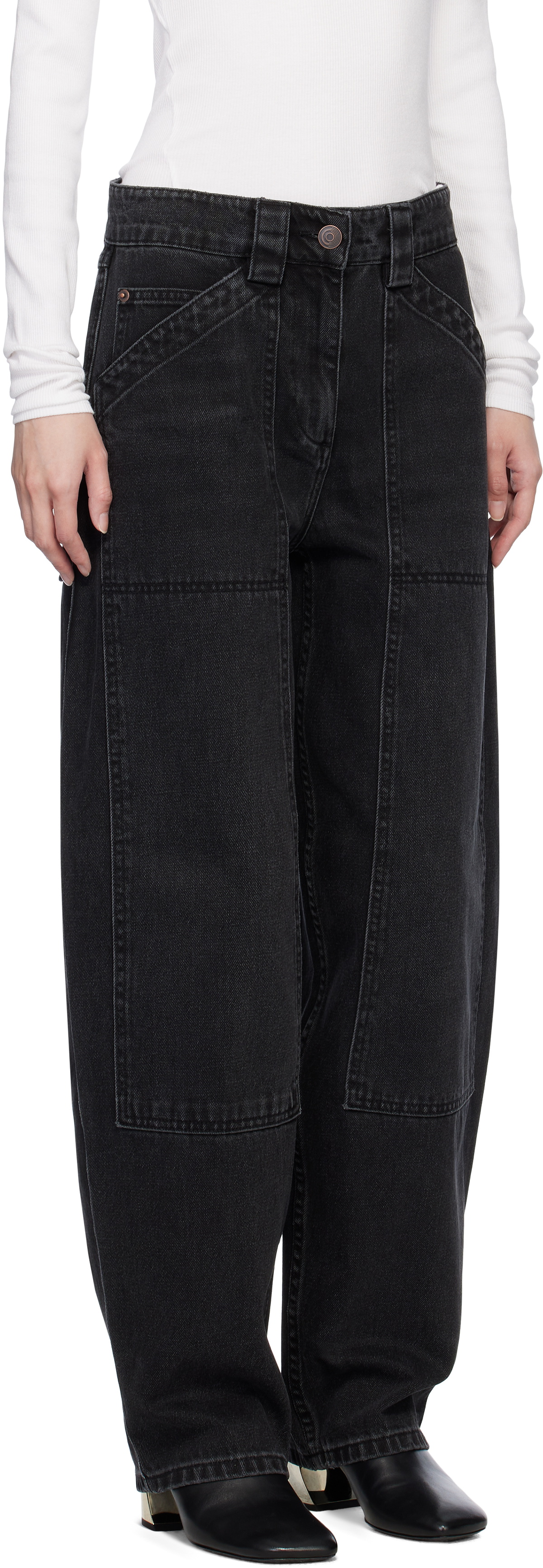 CO Black Denim Patch Pocket Jeans CO