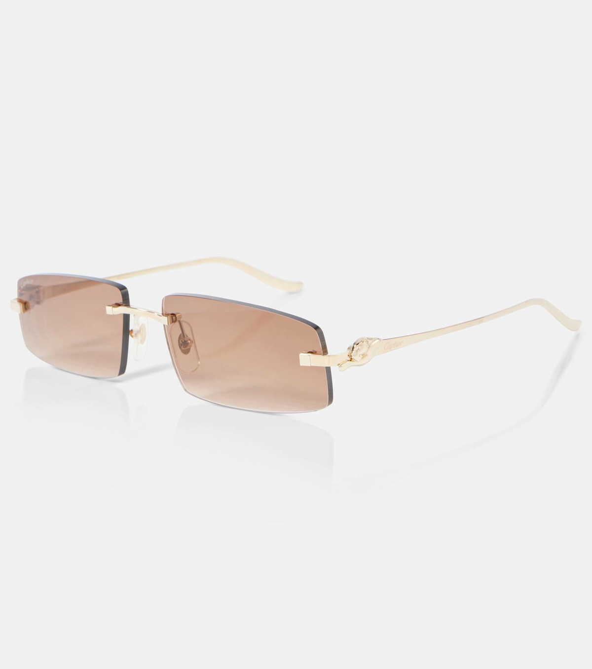 Cartier Eyewear Collection Panthère De Cartier rectangular sunglasses ...