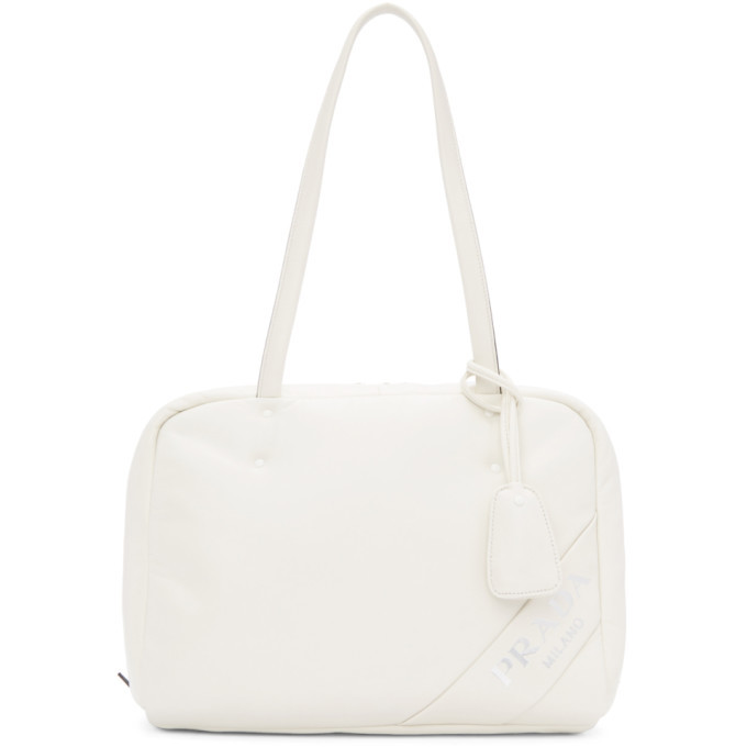 Prada White Small Zipped Rectangle Bag Prada