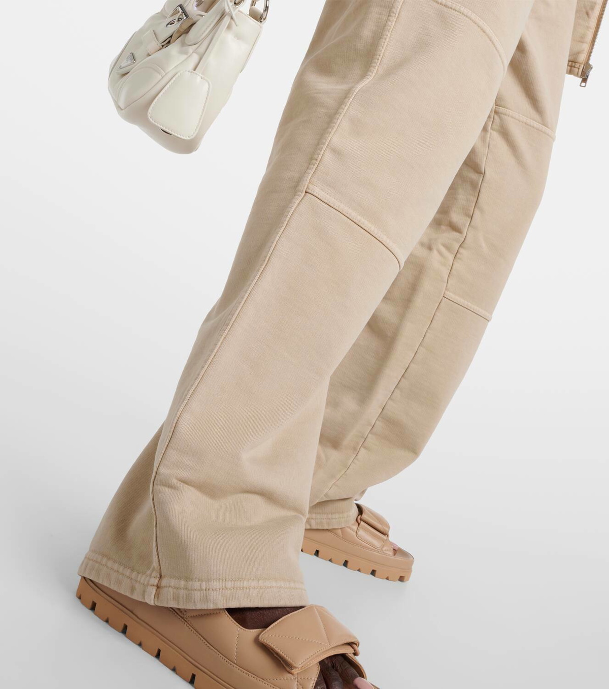 Prada High-rise cotton sweatpants Prada