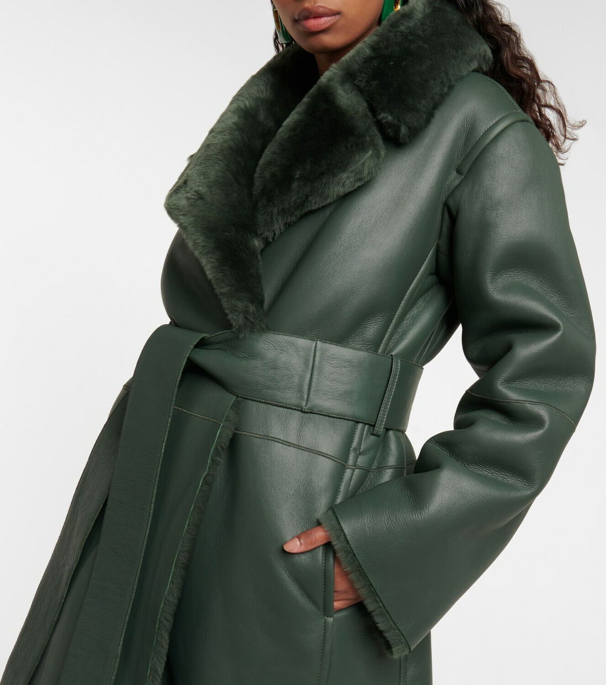 Joseph - Chislett leather and shearling coat Joseph