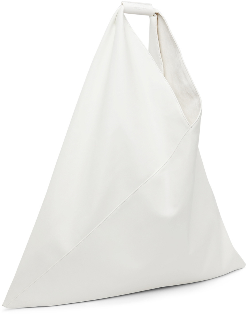MM6 Maison Margiela SSENSE Exclusive White XXL Triangle Tote MM6 Maison ...