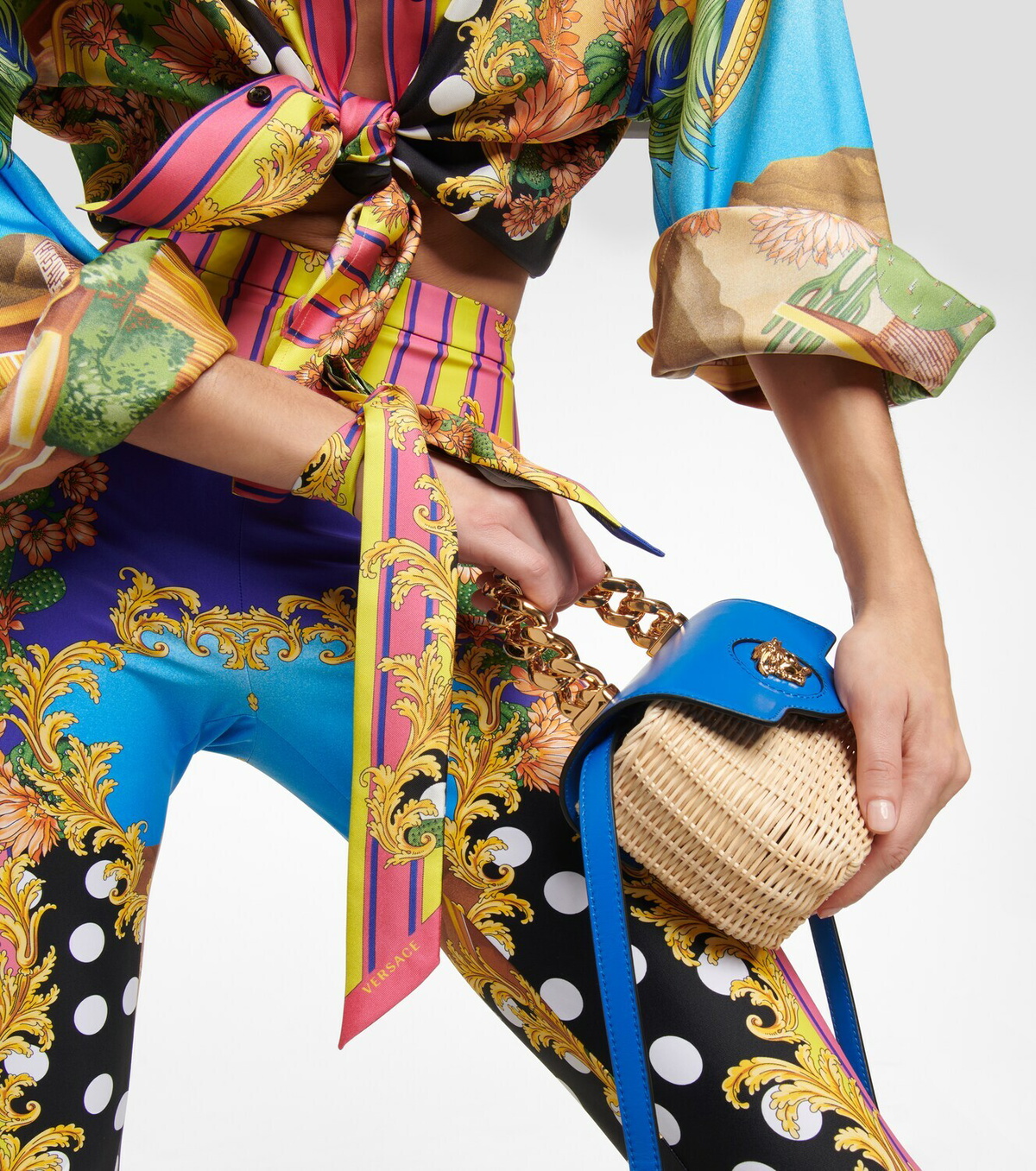 Versace Medusa Palm Springs silk scarf Versace