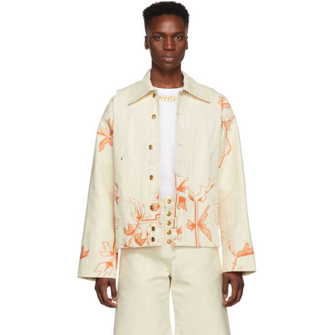 Linder Off-White Denim Print Otto Jacket Linder