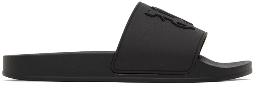 Palm Angels Black Monogram Slides Palm Angels