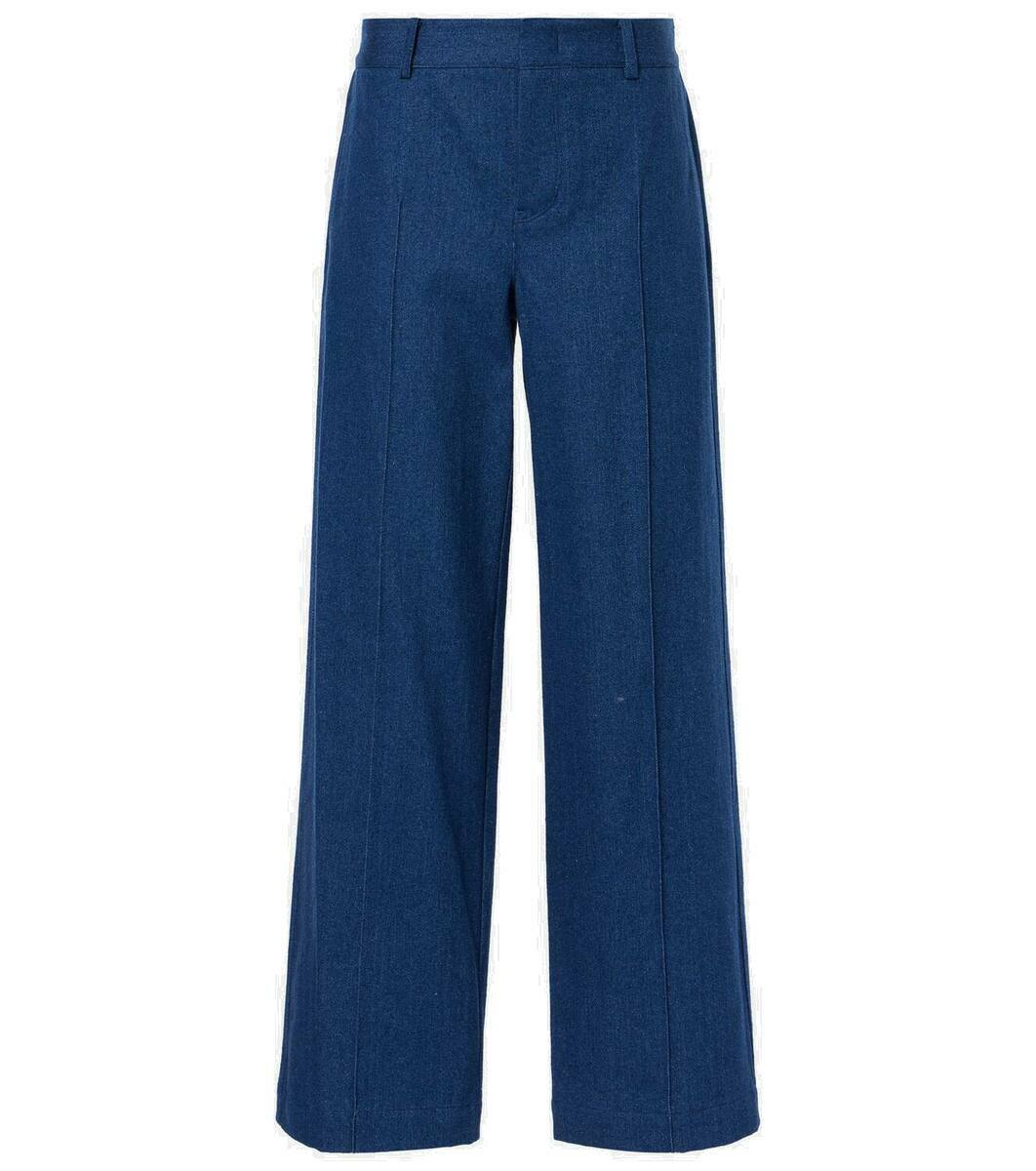 Vince High-rise denim wide-leg pants Vince