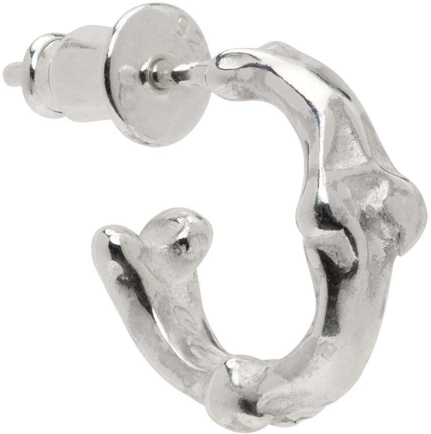 TAKAHIROMIYASHITA TheSoloist. Silver Bone Shaped S Single Earring ...