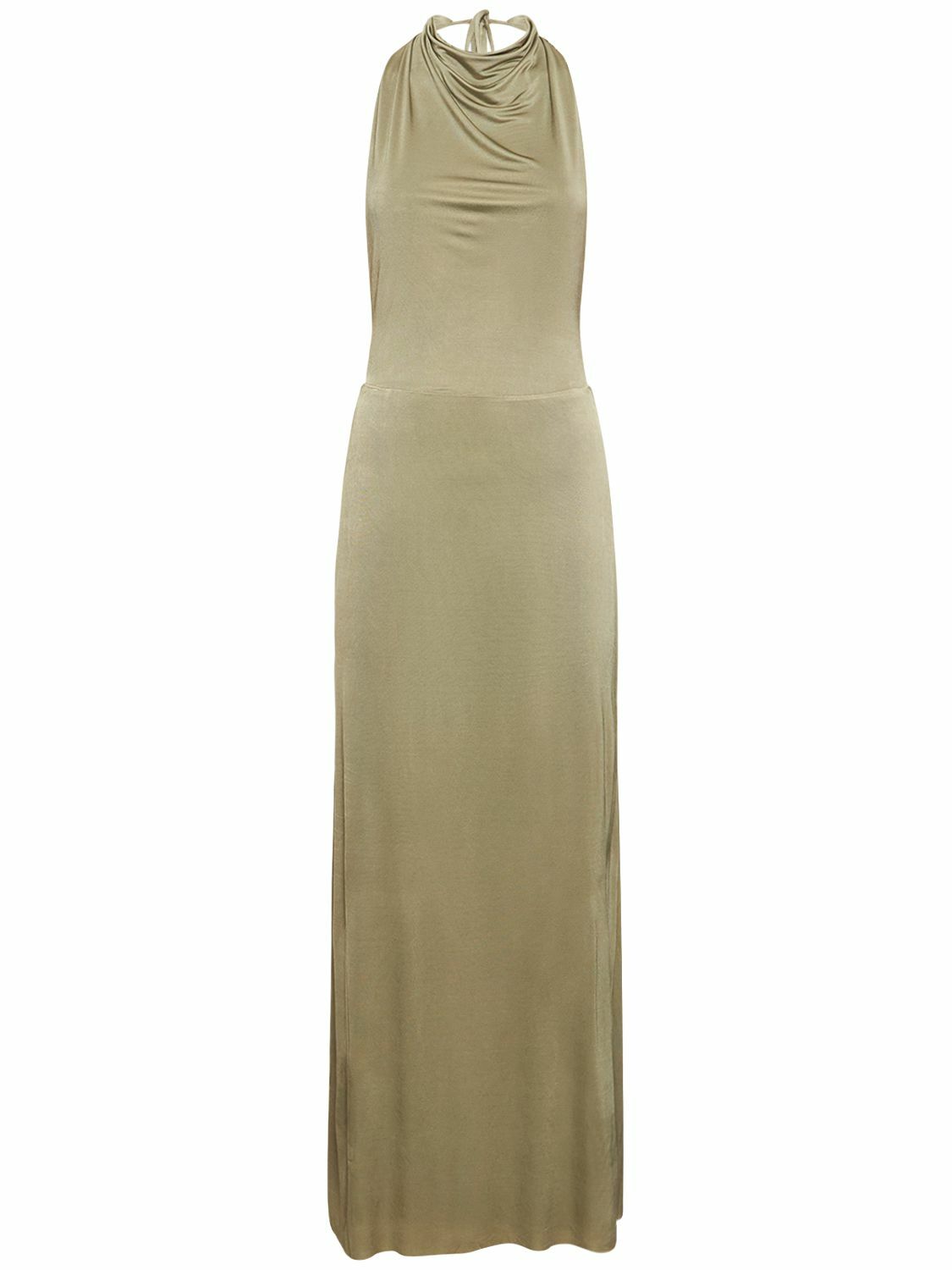 BEC + BRIDGE Ariel Long Satin Halter Dress BEC + BRIDGE